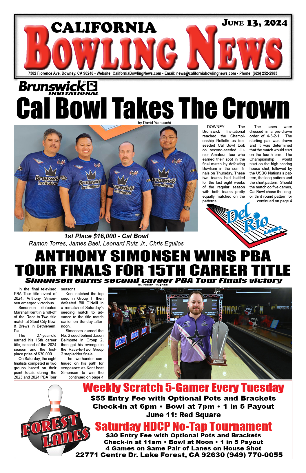 California Bowling News